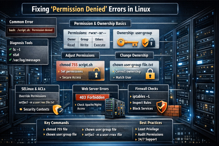How to Fix Permission Denied Errors in Linux (chmod & chown Guide 2026)