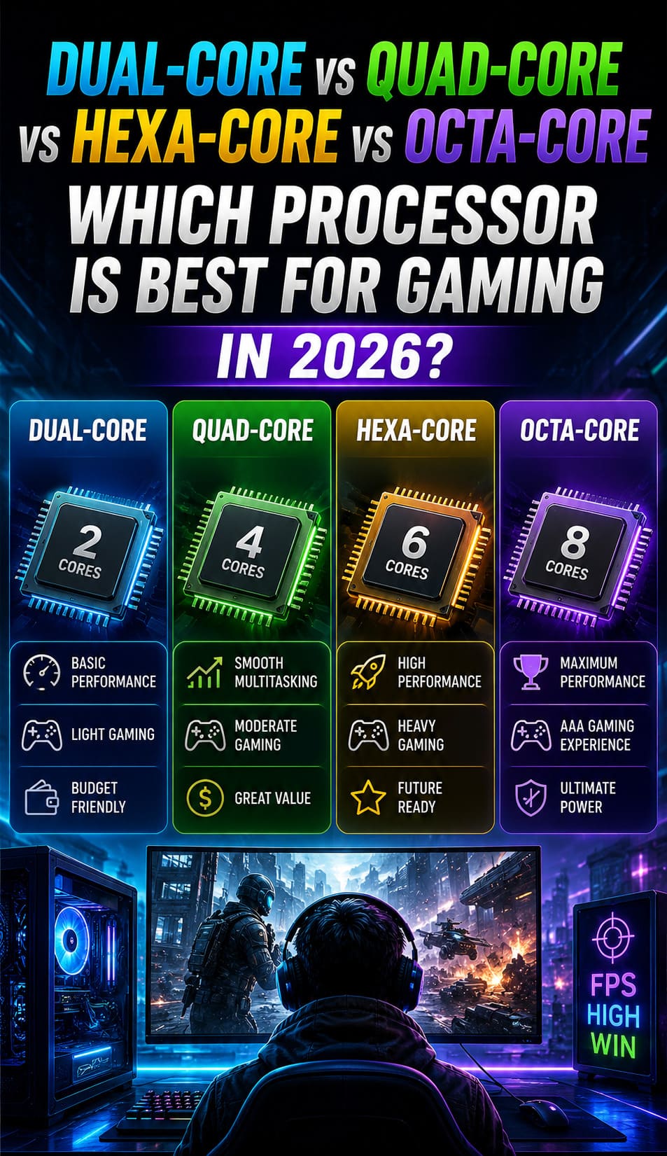 Dual-Core vs Quad-Core vs Hexa-Core vs Octa-Core Processors for Gaming ...